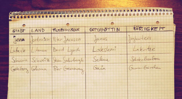 Stadt Land Fluss mal anders – 3 neue Varianten des Klassikers